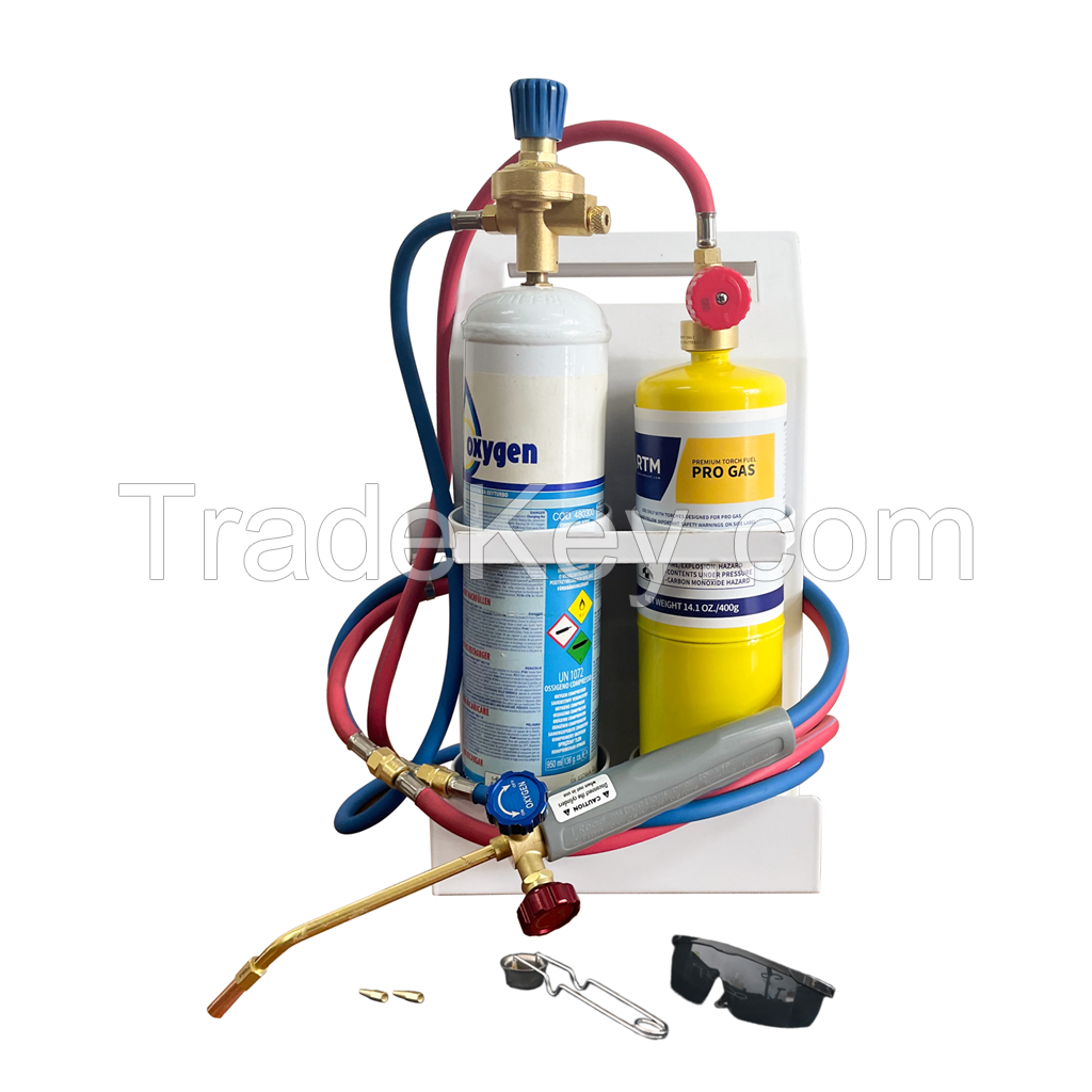 OXY MAP High Heat Welding Torch Kit Cylinder Holder Rack Duel Fuel By ...